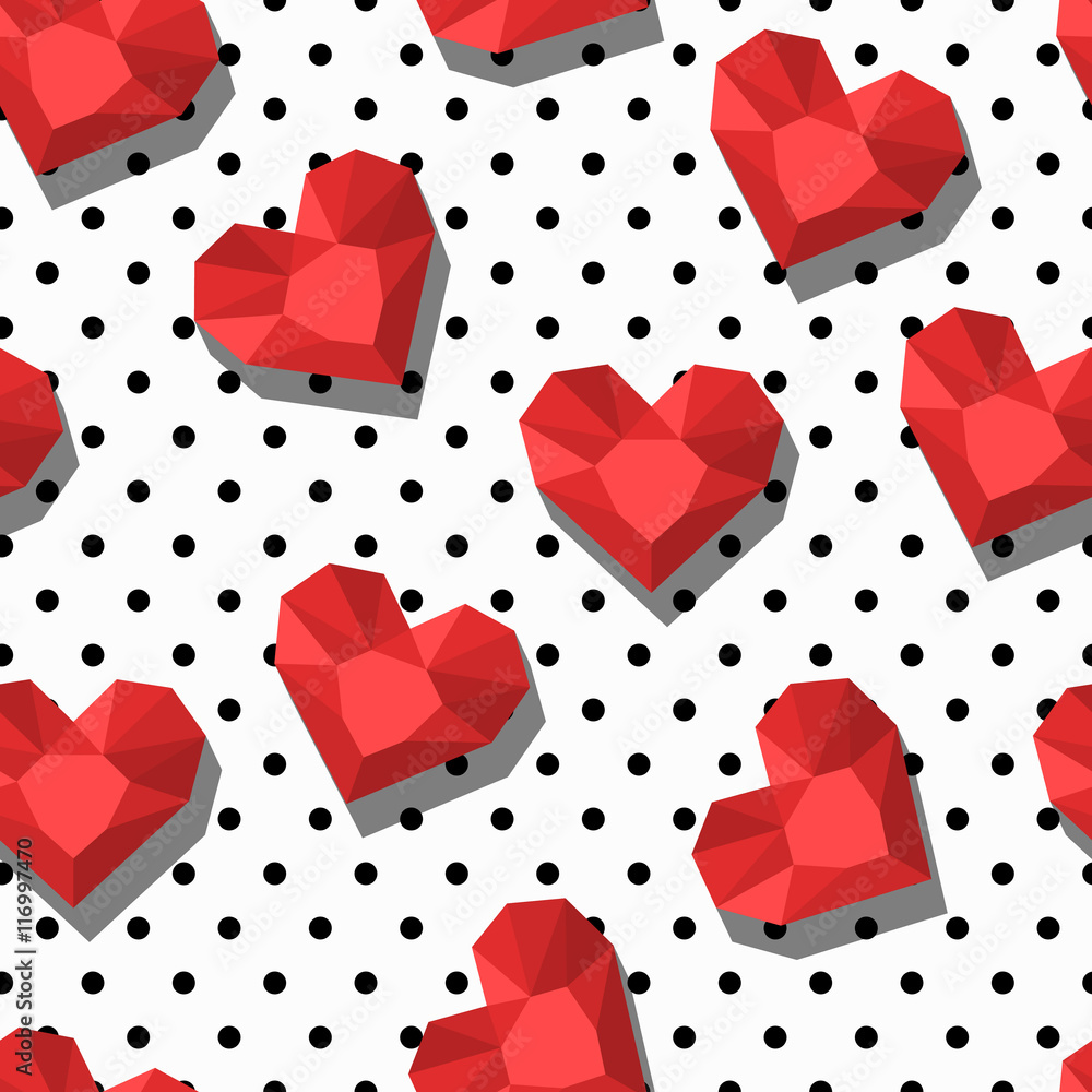 Fabric Print Heart Shape