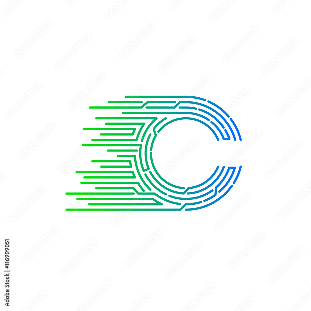 Letter C logo design template,technology,electronics,digital,logotype ...