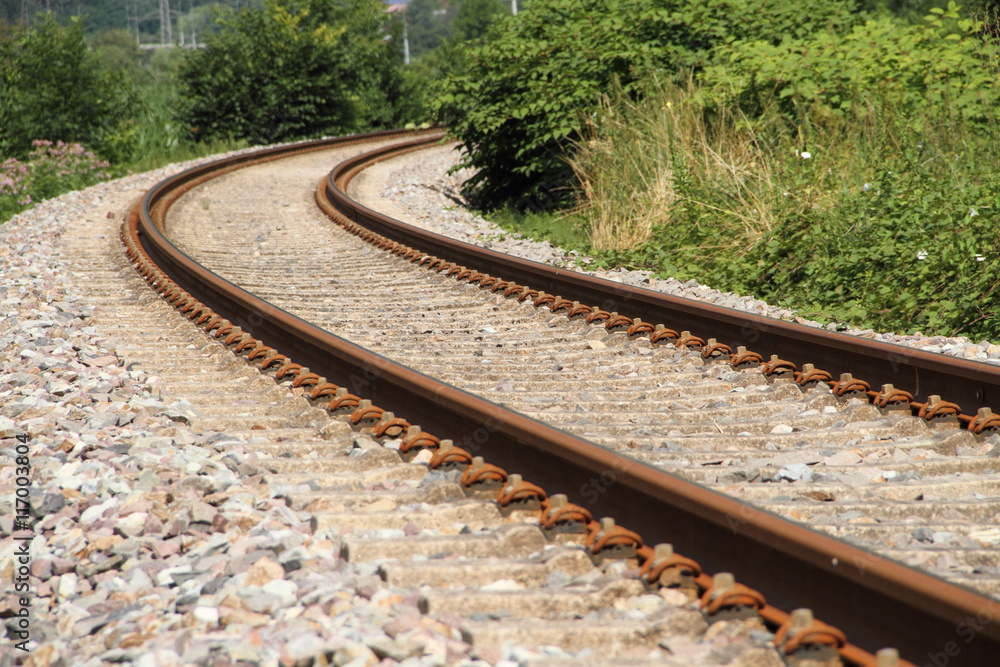 Bahngleise Stock-Foto | Adobe Stock