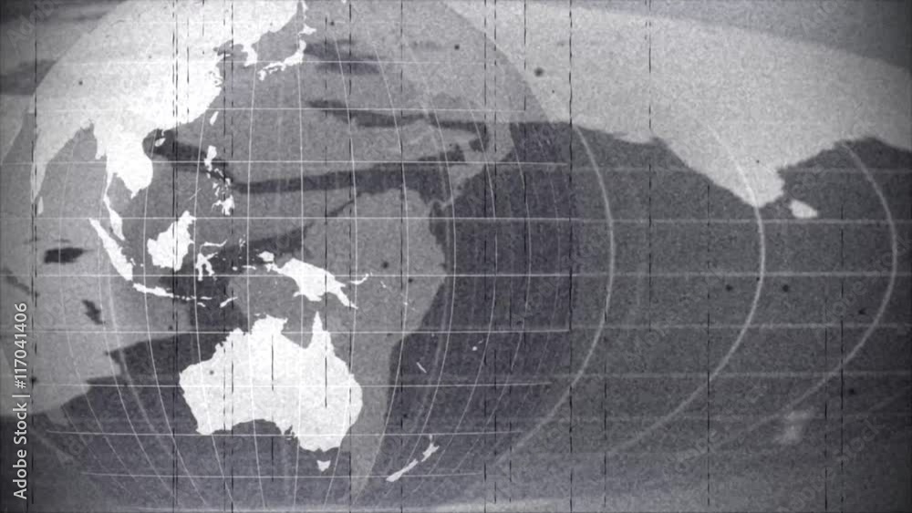 World global news background backdrop planet Earth old newsreel 4K ...