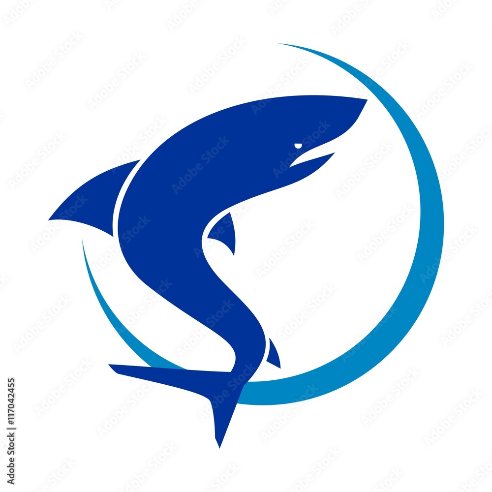 shark logo vector Stock Vector | Adobe Stock