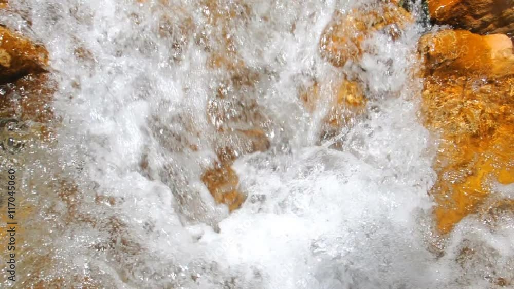 River's water on the stone Stock Video | Adobe Stock