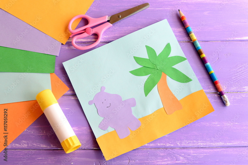Collage With Paper For Children