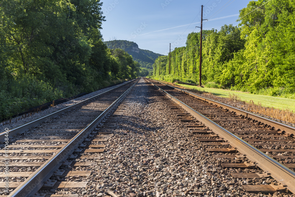Double Railroad Track Mainline Stock Photo | Adobe Stock