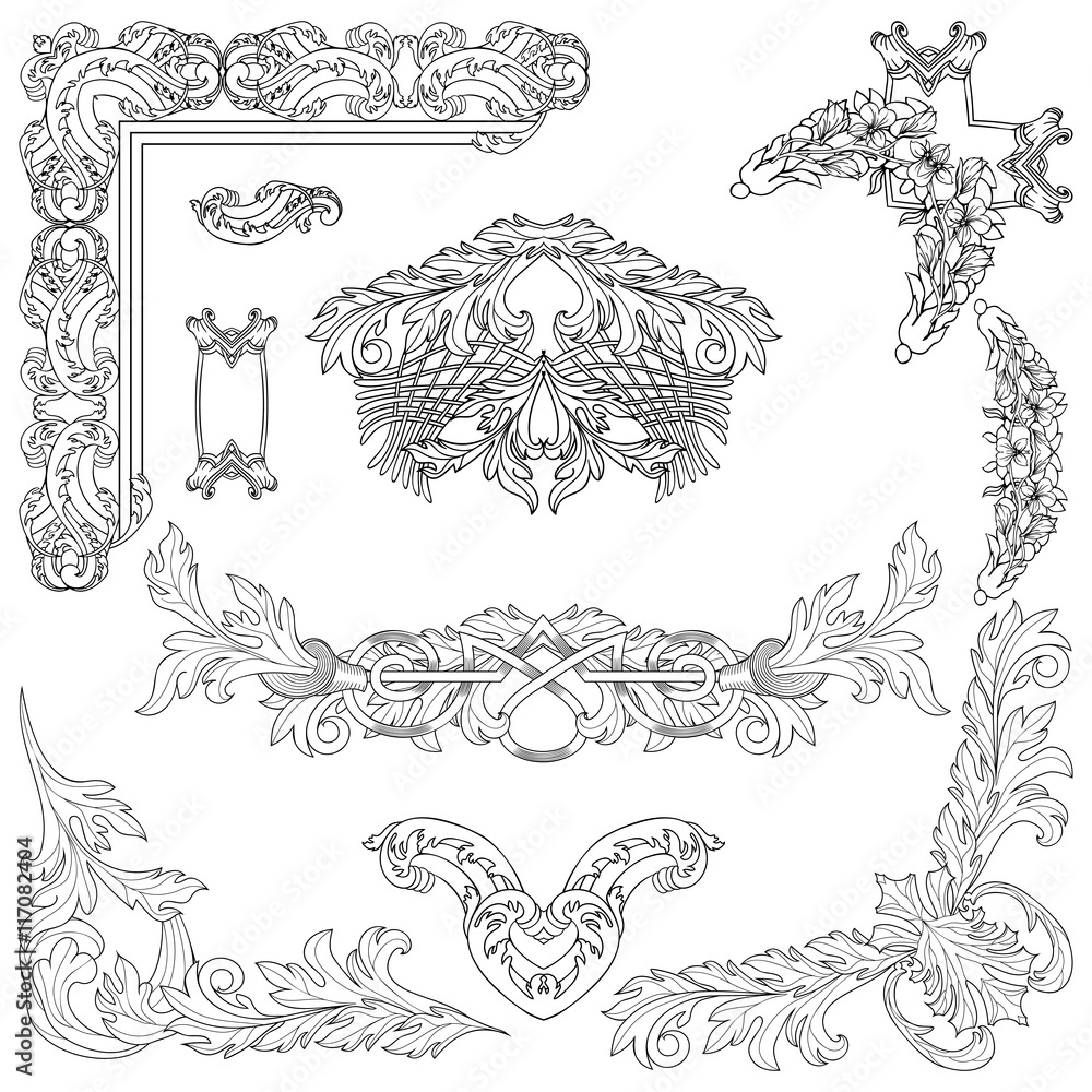 Vintage Corner Scroll