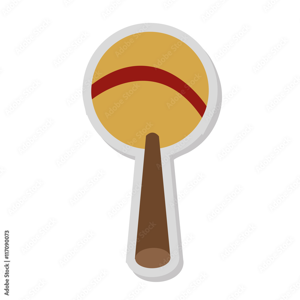 flat design single maraca icon vector illustration Stock Vector | Adobe ...