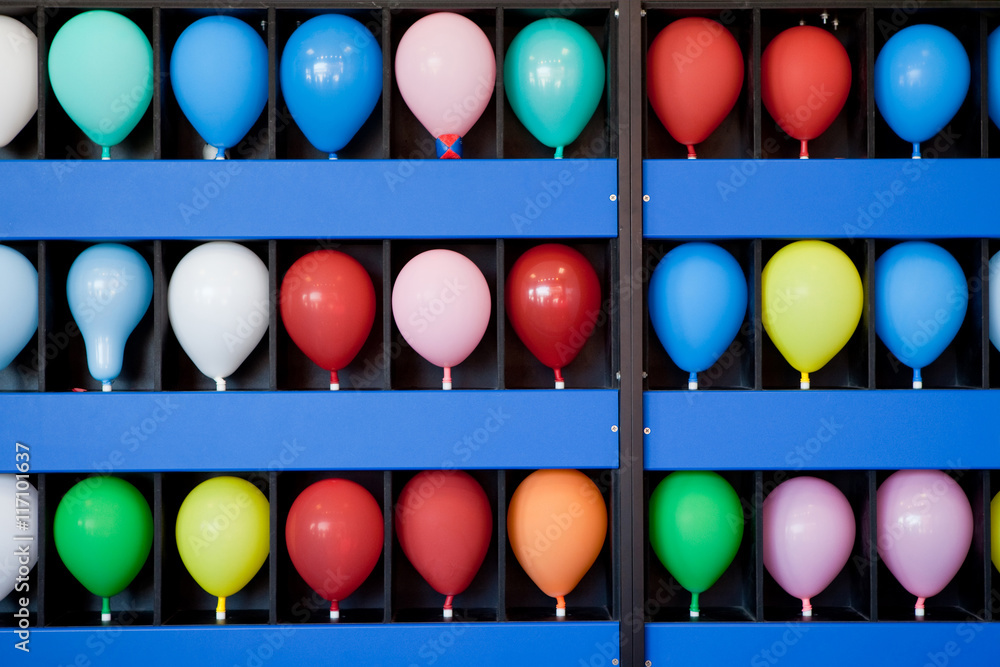 Balloon Skill Game at a Boardwalk Amusement Park Stock Photo | Adobe Stock