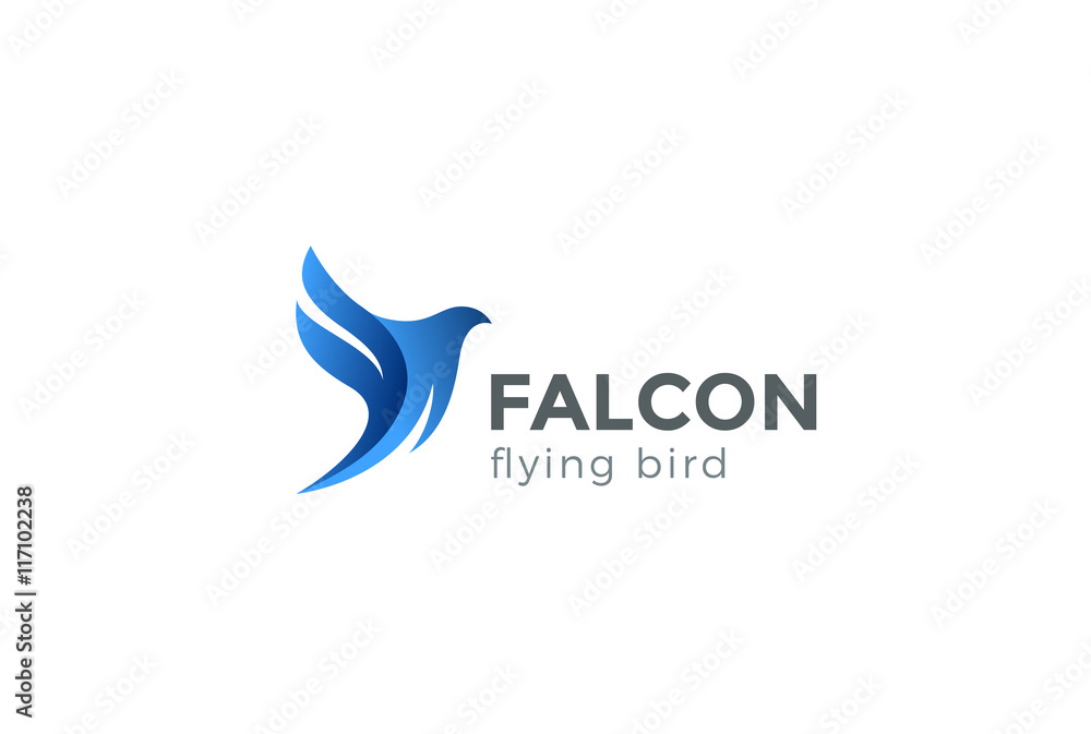 Falcon Bird Logo abstract design vector. Flying Eagle Hawk icon Stock ...