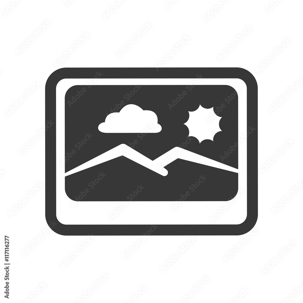 Image concept represented by picture icon. Isolated and flat ...