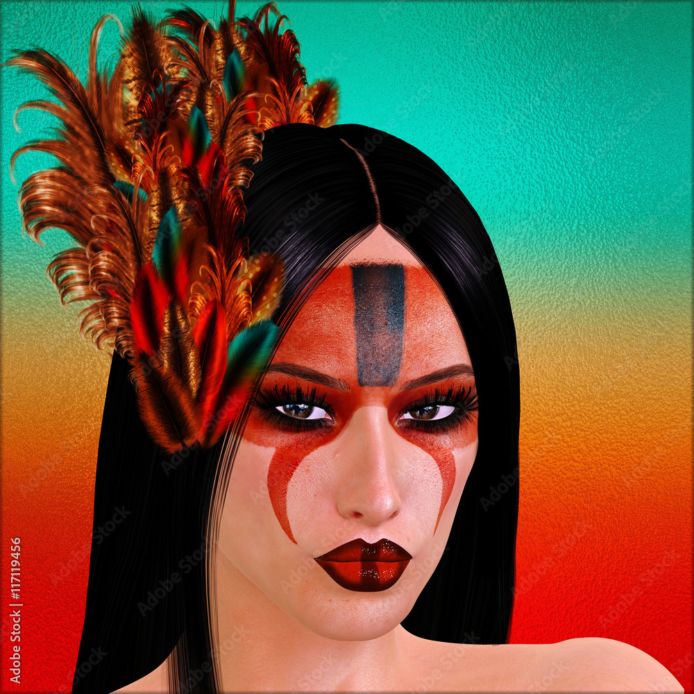 Native American Faces Art