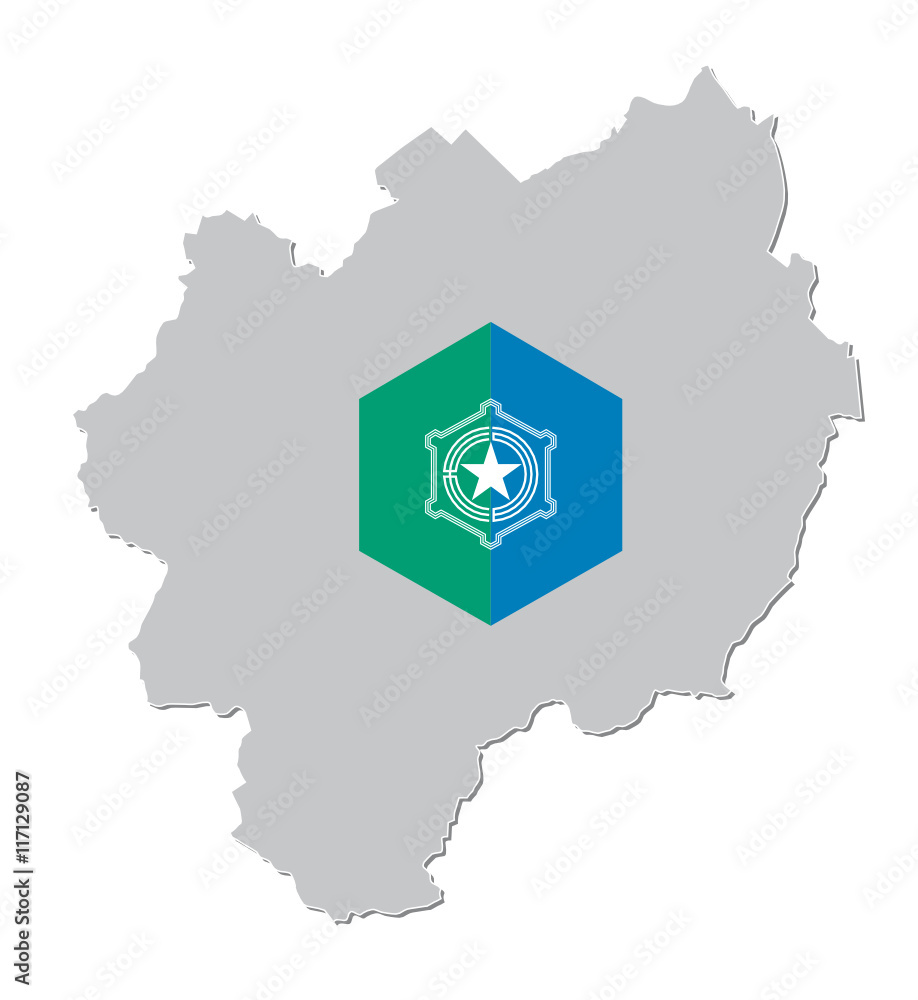 vector map with flag of the Japanese city sapporo Stock Vector | Adobe ...