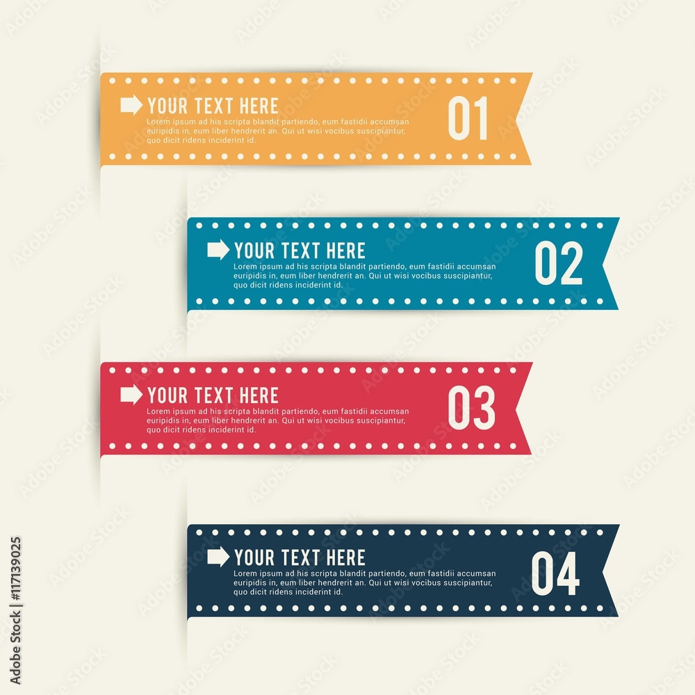 Editable infographic ribbons Stock Vector | Adobe Stock