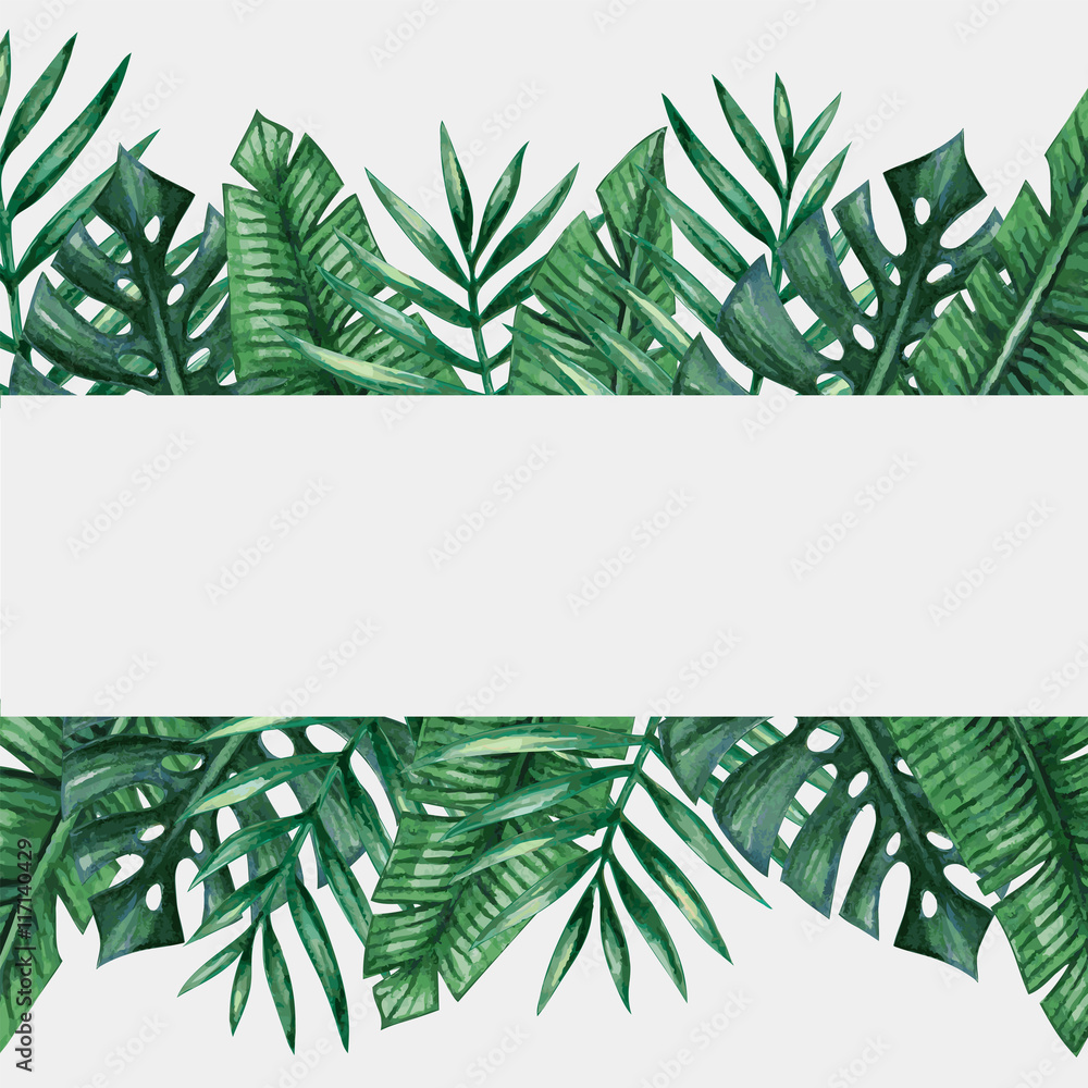 Palm Tree Leaves Template
