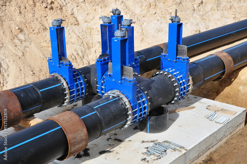 The process of installation of the distribution unit heating network ...