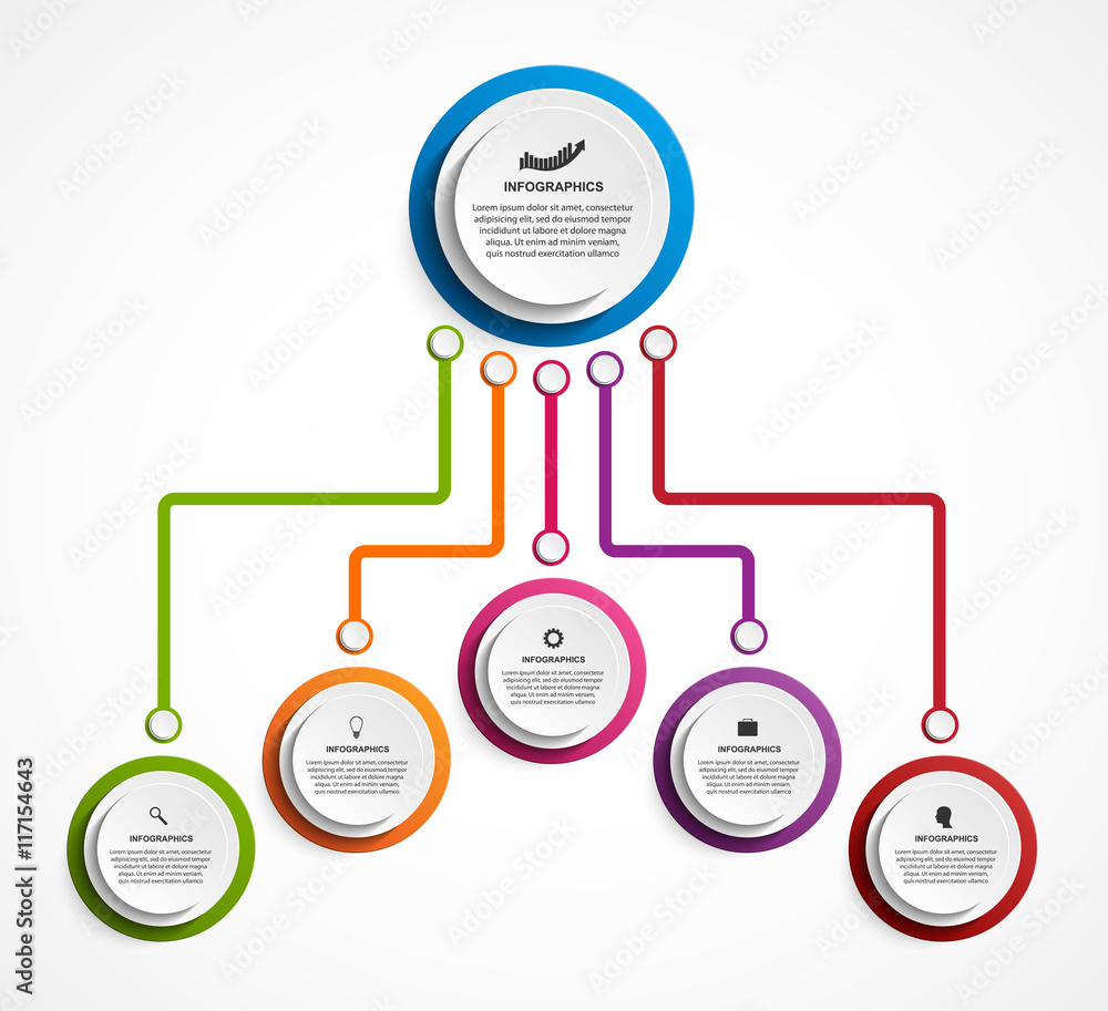 Infographic design organization chart template. Stock Vector | Adobe Stock