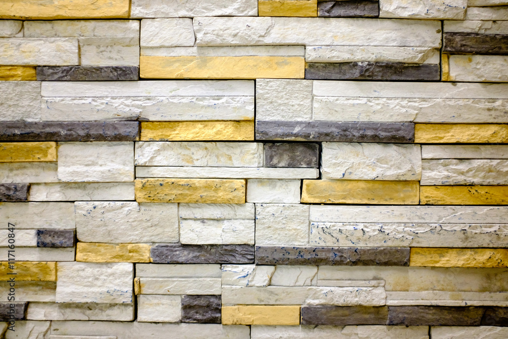 decorative stone slab wall background/texture Stock Photo | Adobe Stock