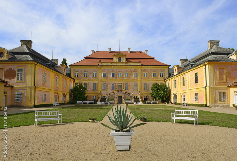 Krasny Dvur (Beautiful courtyard) is a Baroque chateau in North Bohemia ...