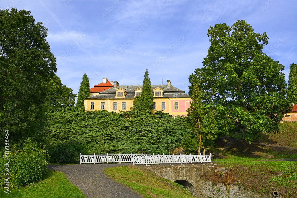 Krasny Dvur (Beautiful courtyard) is a Baroque chateau in North Bohemia ...