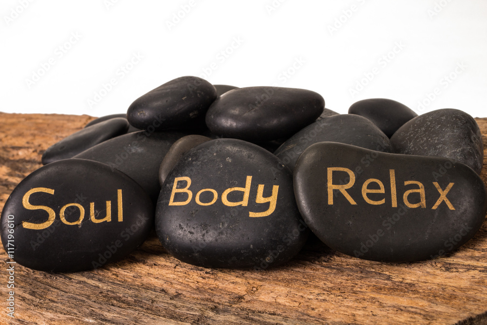 hot stone relex body soul lava stone Stock Photo | Adobe Stock