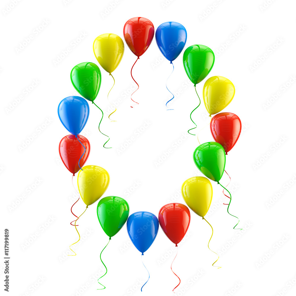 Imagen 3d,Alfabeto divertido con globos.Letras para fiestas y ...