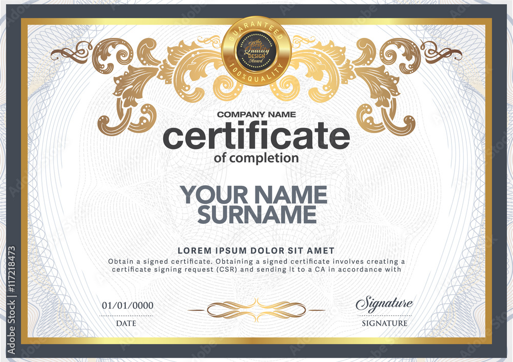 Design certificate template Stock Vector | Adobe Stock