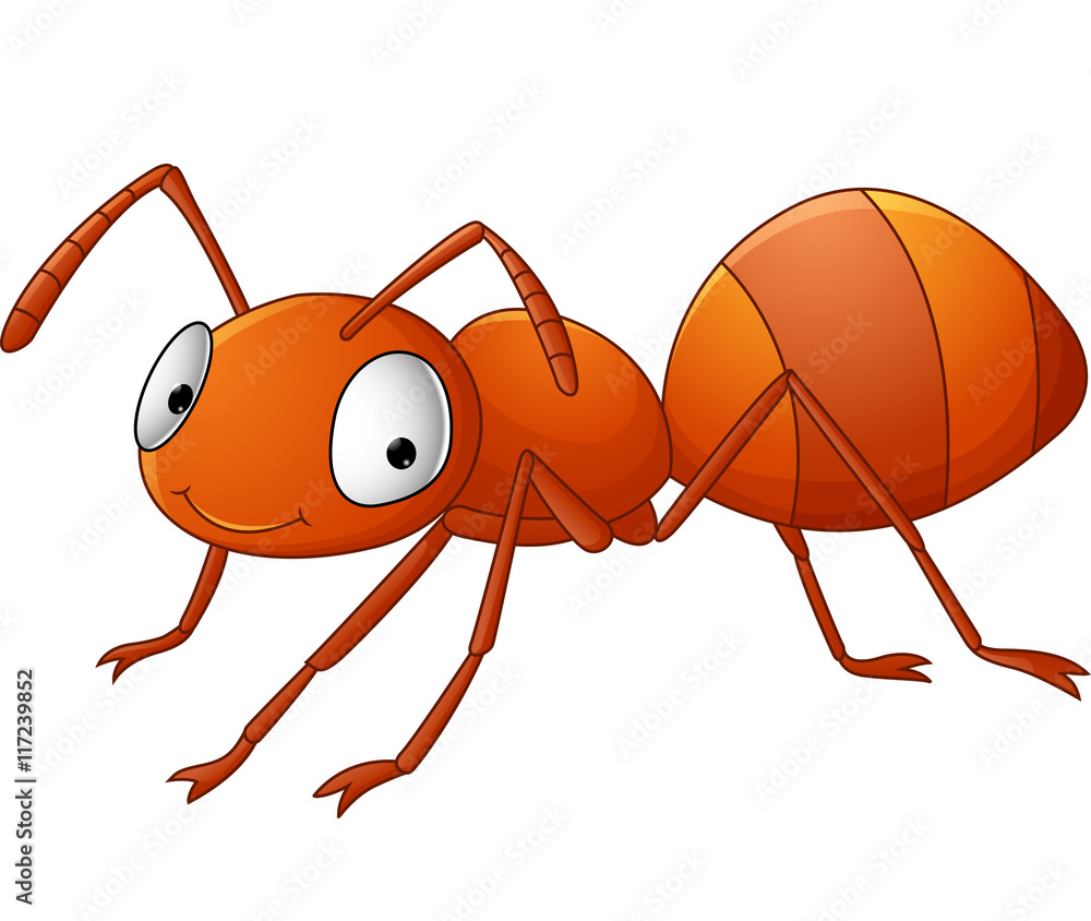 Cute ant cartoon Stock Vector | Adobe Stock
