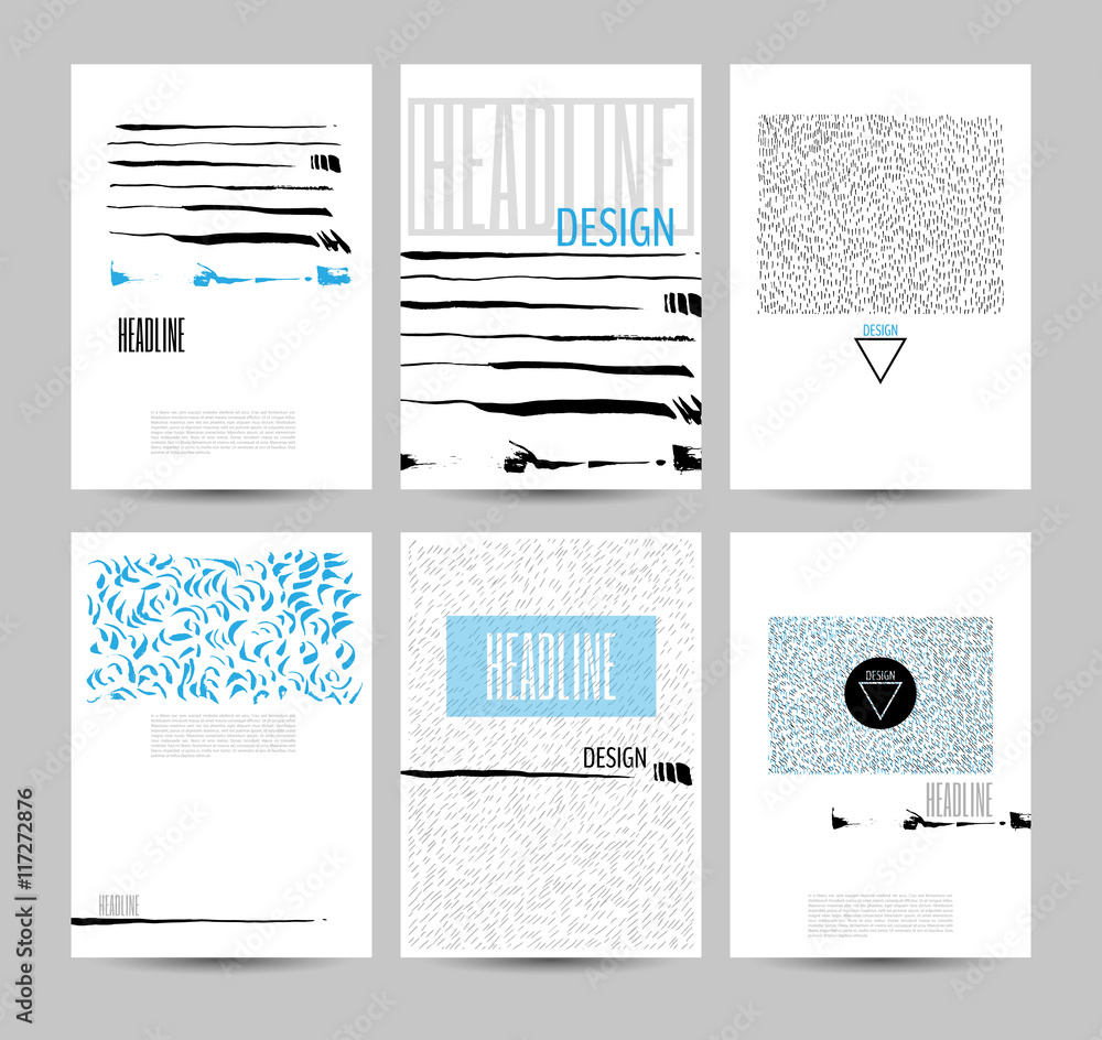 Business Cards and Document Cover Pages Design. Design with elements ...