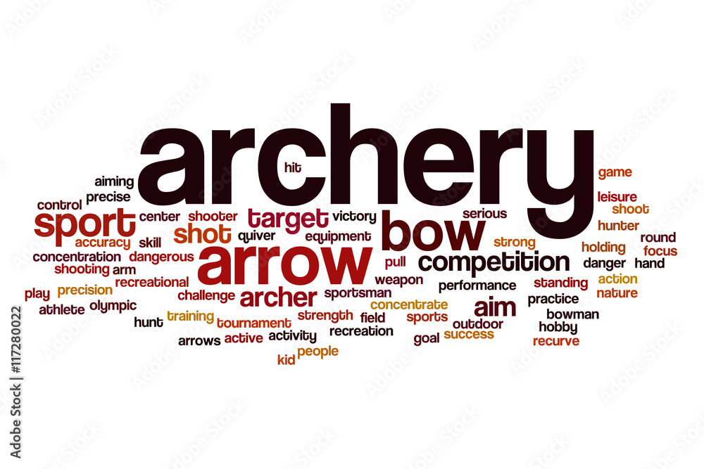 Archery word cloud concept Stock Illustration | Adobe Stock