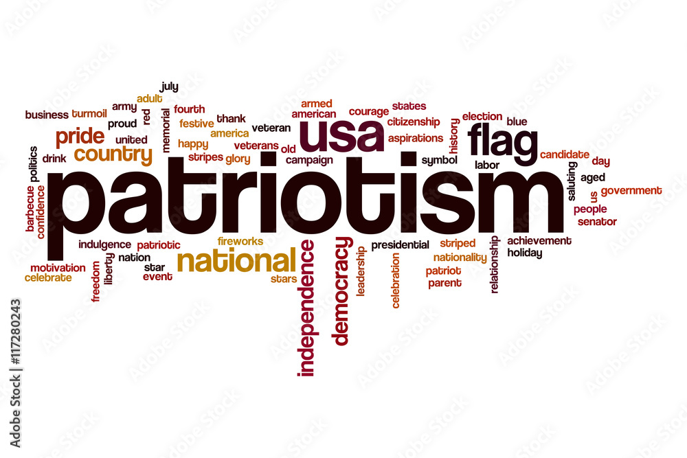 Patriotism word cloud concept Stock Illustration | Adobe Stock