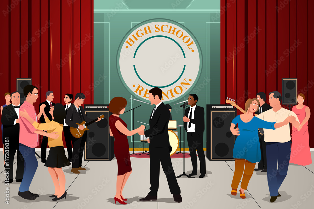 School Reunion Party Stock Vector | Adobe Stock