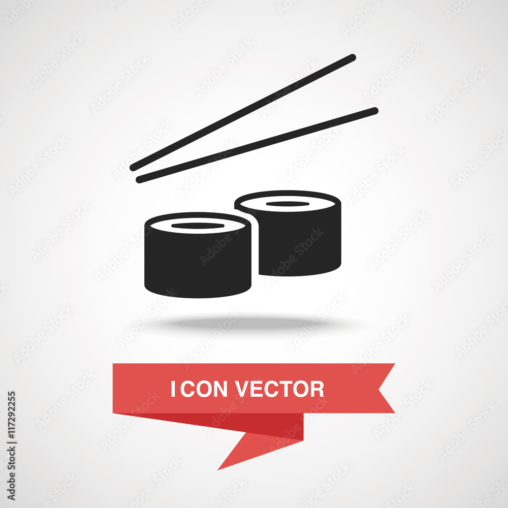 sushi icon Stock Vector | Adobe Stock