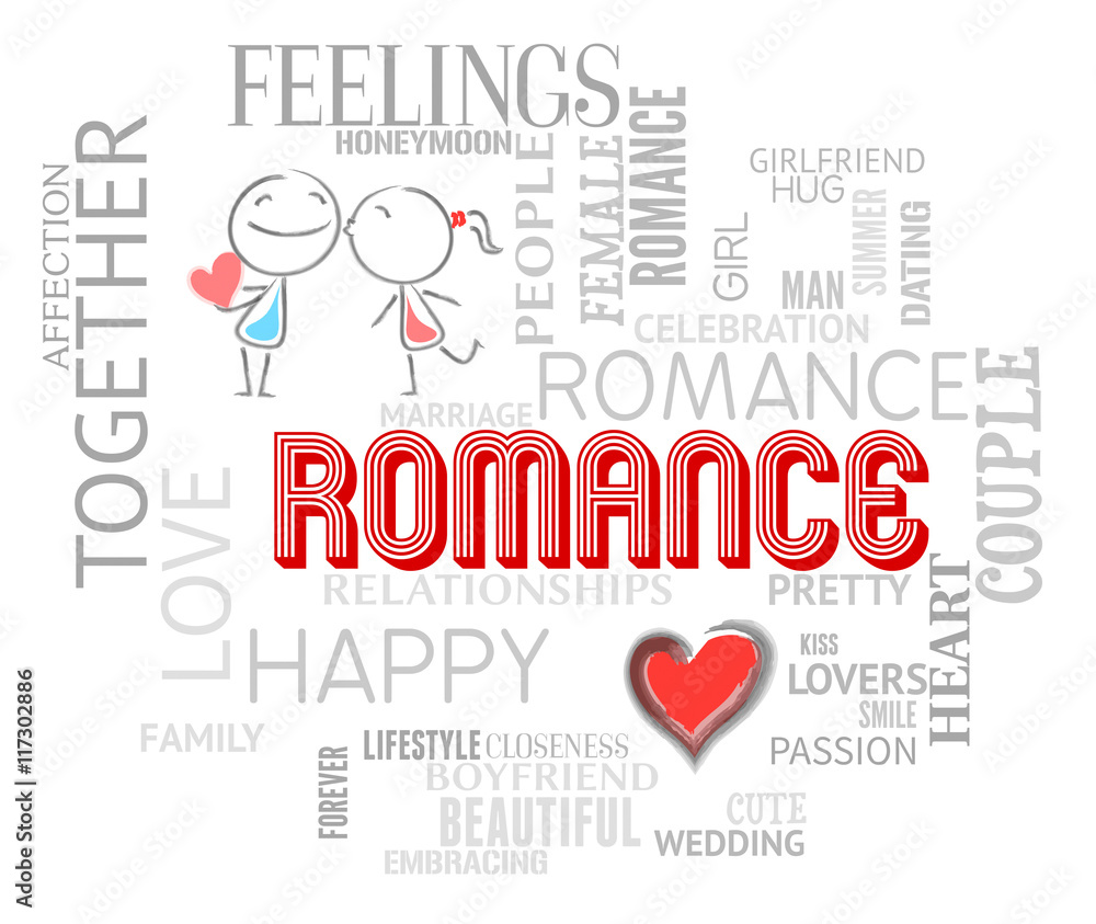 Romance Words Shows Find Love And Affection Stock Photo | Adobe Stock