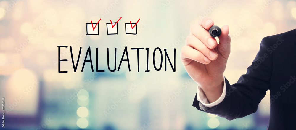 Evaluation concept with businessman Stock-Foto | Adobe Stock