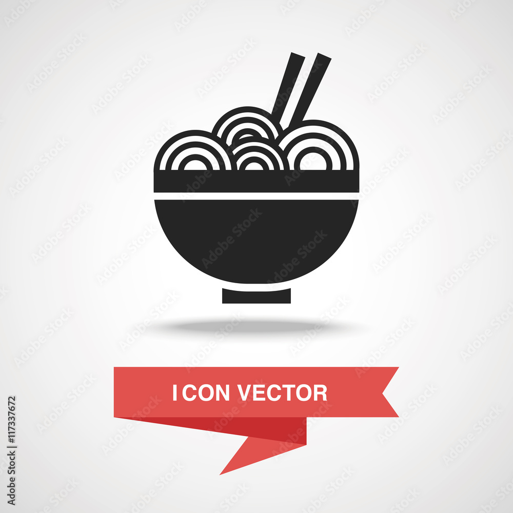 noodle icon Stock Vector | Adobe Stock