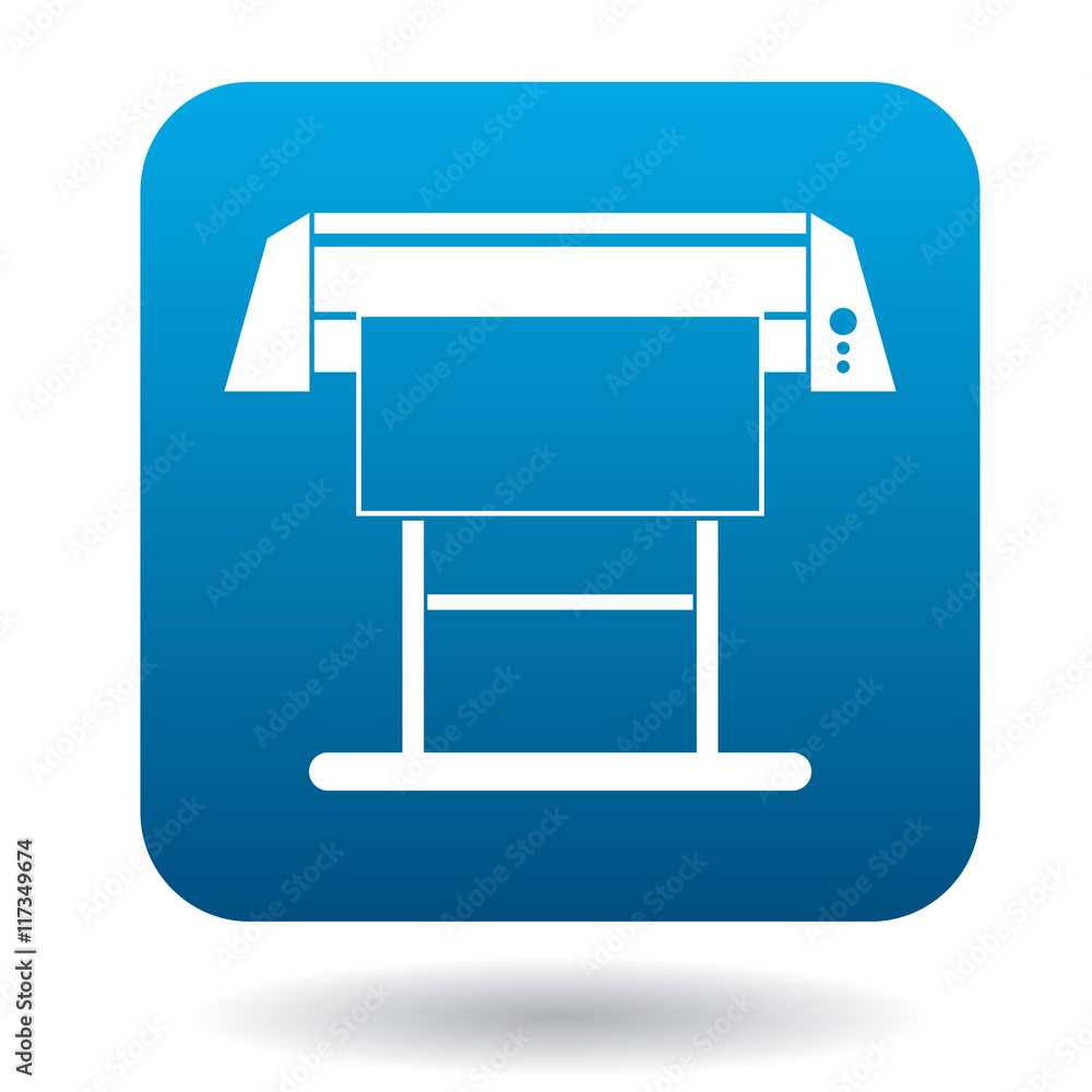 Large format inkjet printer icon in simple style on a white background ...