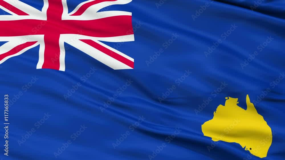 Bumbunga Micronation Flag, Close Up Realistic 3D Animation, Seamless ...