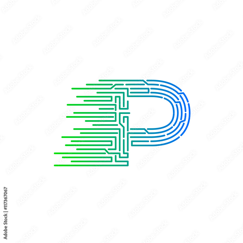 Letter P logo design template,technology,electronics,digital,logotype ...
