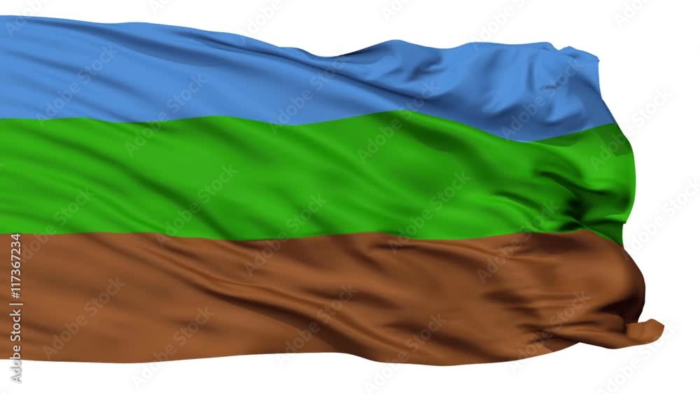 Kingdom of Redonda Micronation Flag, Isolated Realistic 3D Animation ...