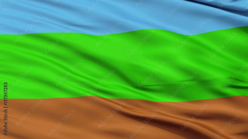 Kingdom of Redonda Micronation Flag, Close Up Realistic 3D Animation ...