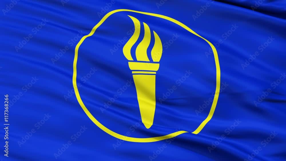 Minerva Micronation Flag, Close Up Realistic 3D Animation, Seamless ...