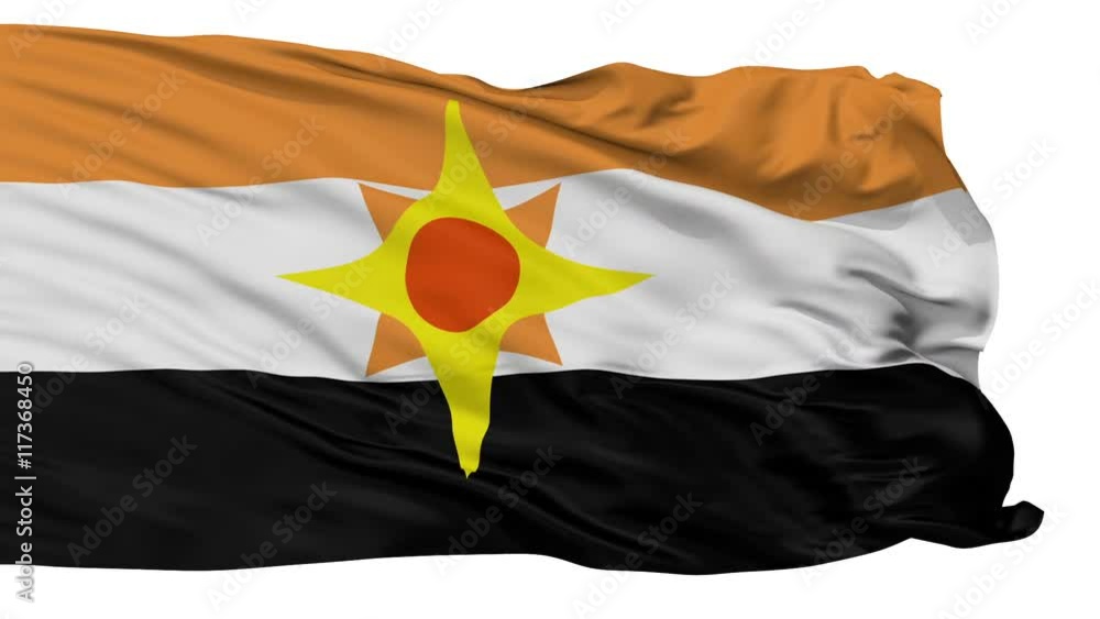 Porto Claro Micronation Flag, Isolated Realistic 3D Animation, Seamless ...