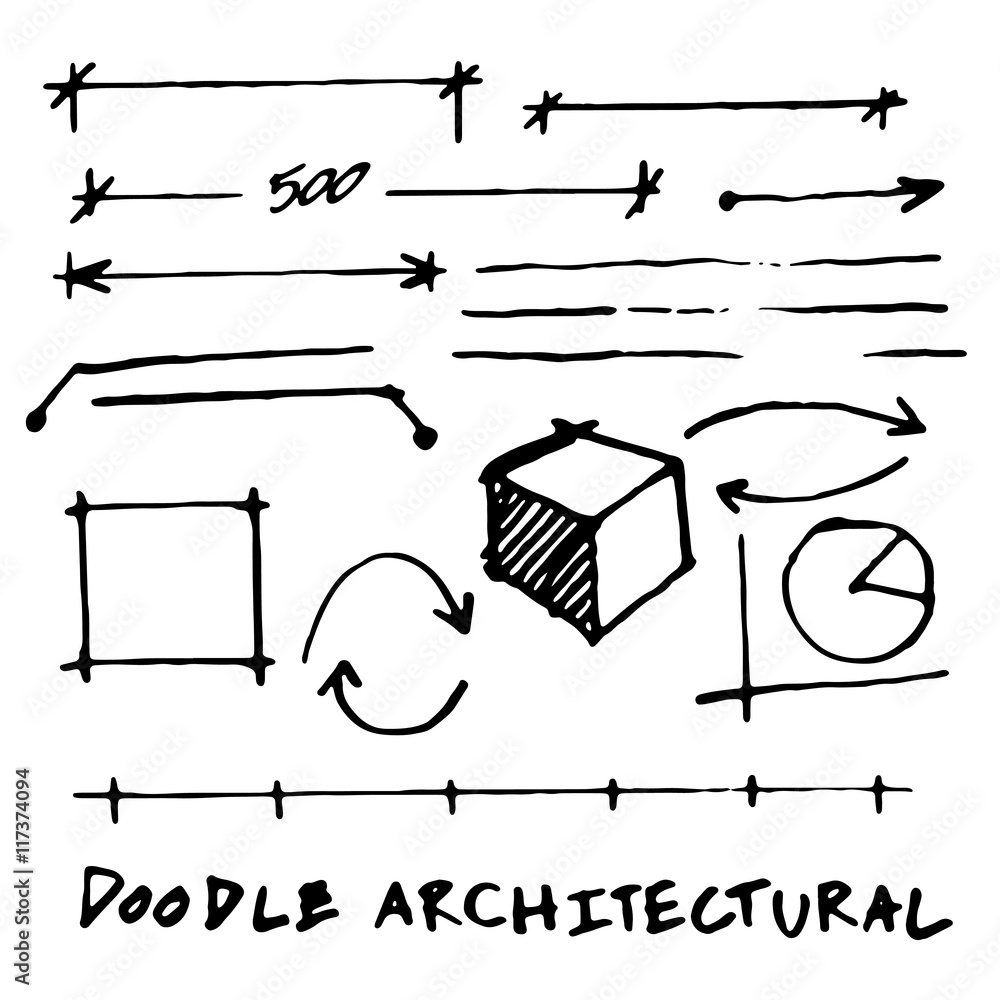 Doodle Architectural sketching vector illustration Stock Vector | Adobe ...