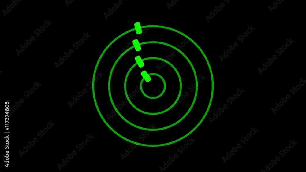 loading screen circular, green on black background - 4k 30fps loop ...