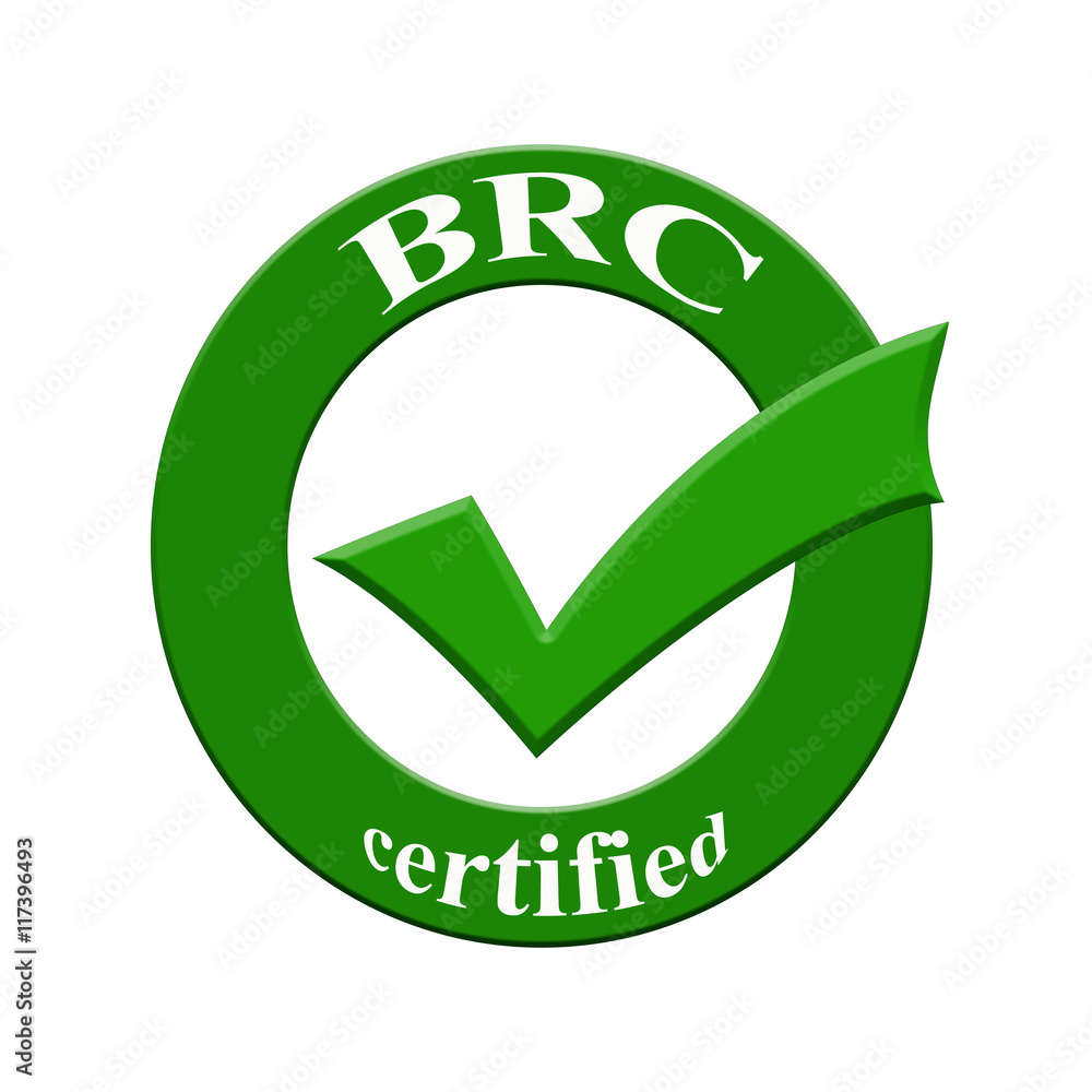 BRC certified icon or symbol image concept design for business and use ...