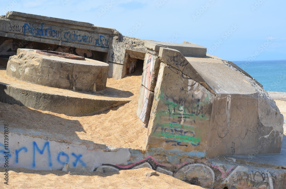 blockhaus sur la plage Stock Photo | Adobe Stock