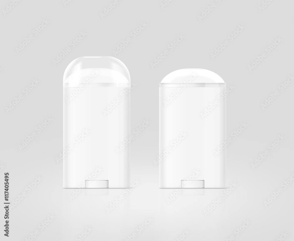 Blank white deodorant stick bottle mockup set, isolated, clipping path ...