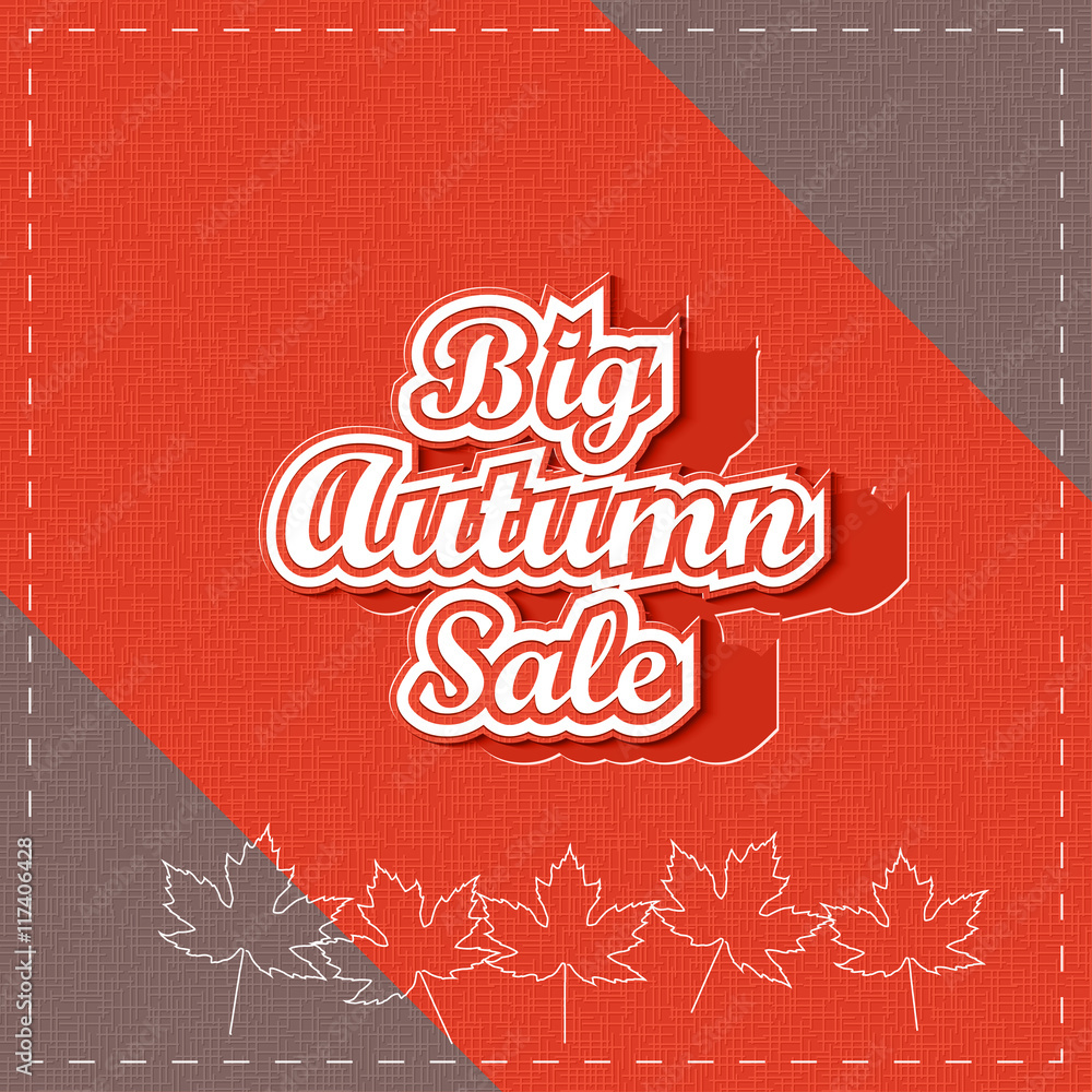 Big Autumn Sale. Paper lettering. Vector Illustration Stock Vector ...