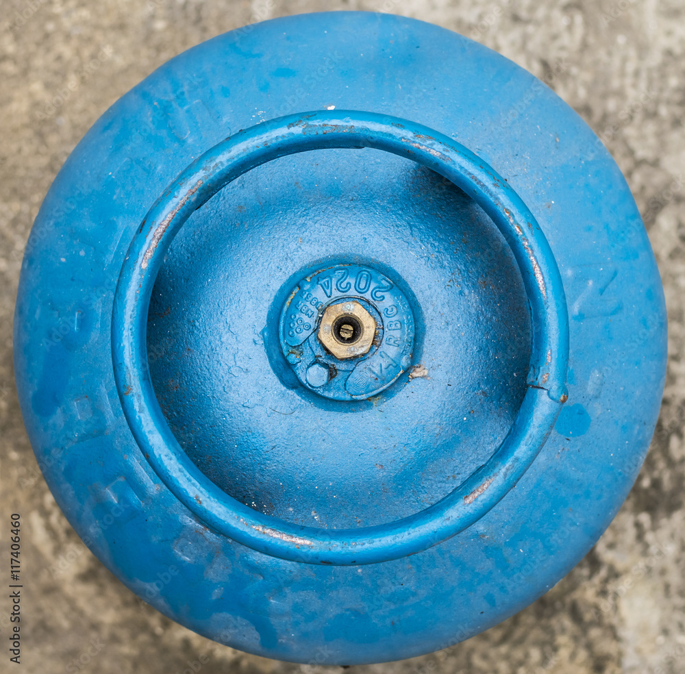 Foto de Botijão de gás azul do Stock | Adobe Stock