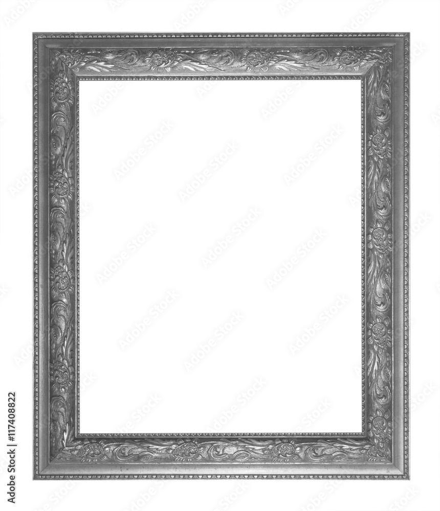 Silver picture frame Stock Photo | Adobe Stock