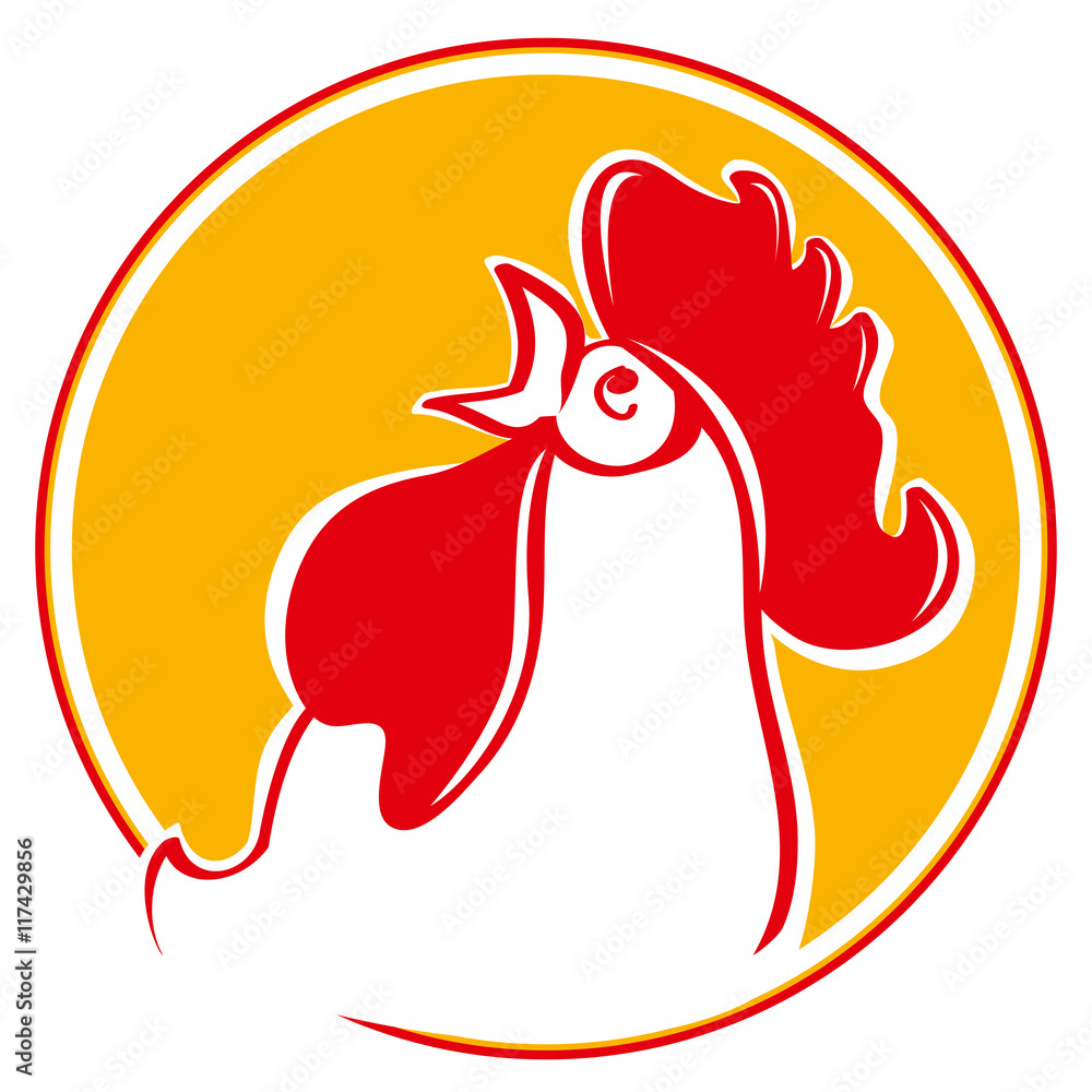 Crowing Rooster Head